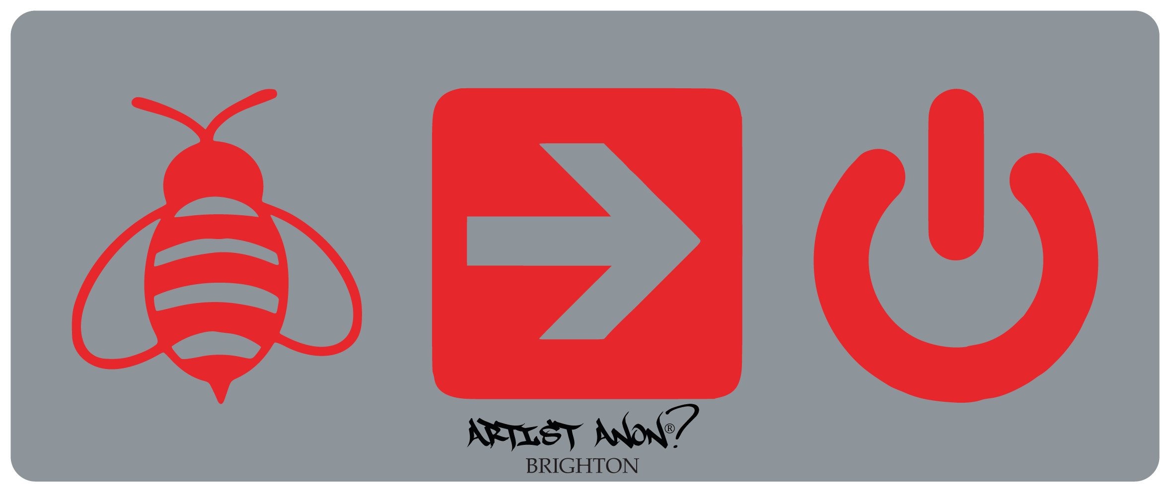 Artist Anon Brighton B'right'on Bumper Sticker